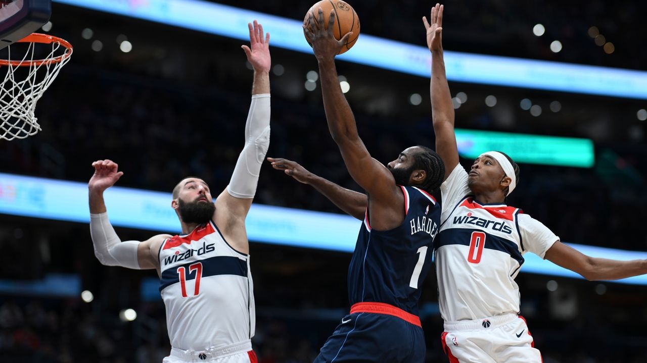Harden scores 43 as Clippers rout skidding Wizards 121-96 - Newsday