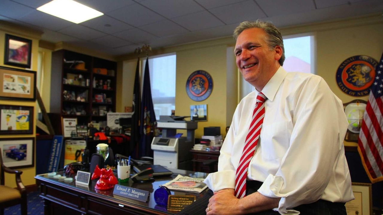 Mangano cites mandate to continue his policies - Newsday