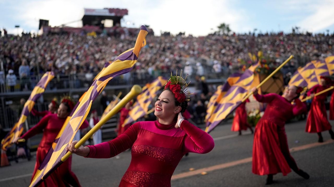 135th Rose Parade boasts floral floats, sunny skies as California ...