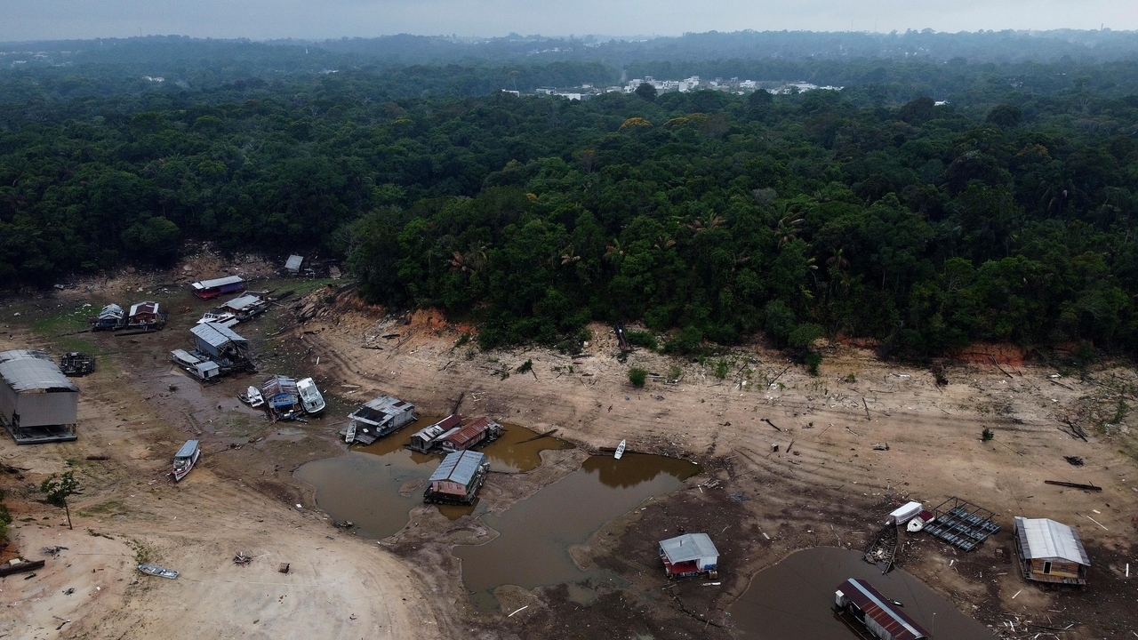 In Brazil's Amazon, rivers fall to record low levels during drought ...