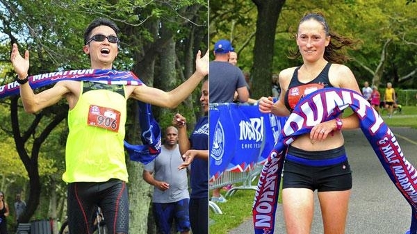 Chao Zhou, Caroline Levesque win inaugural Suffolk Marathon - Newsday