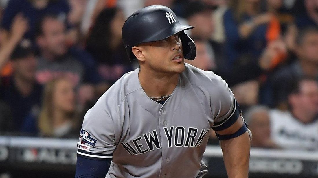 Giancarlo Stanton out of Yankees' ALCS Game 2 lineup with right quadriceps strain - Newsday