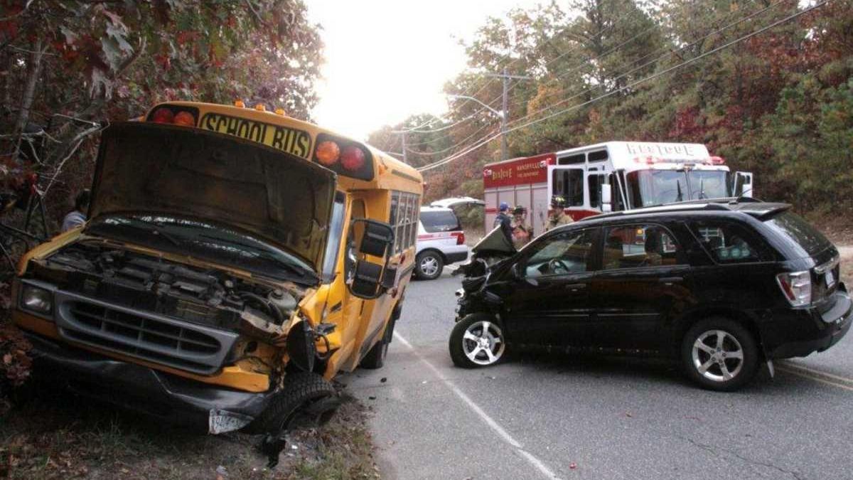 Cops: Sun glare causes mini-bus crash in Manorville - Newsday