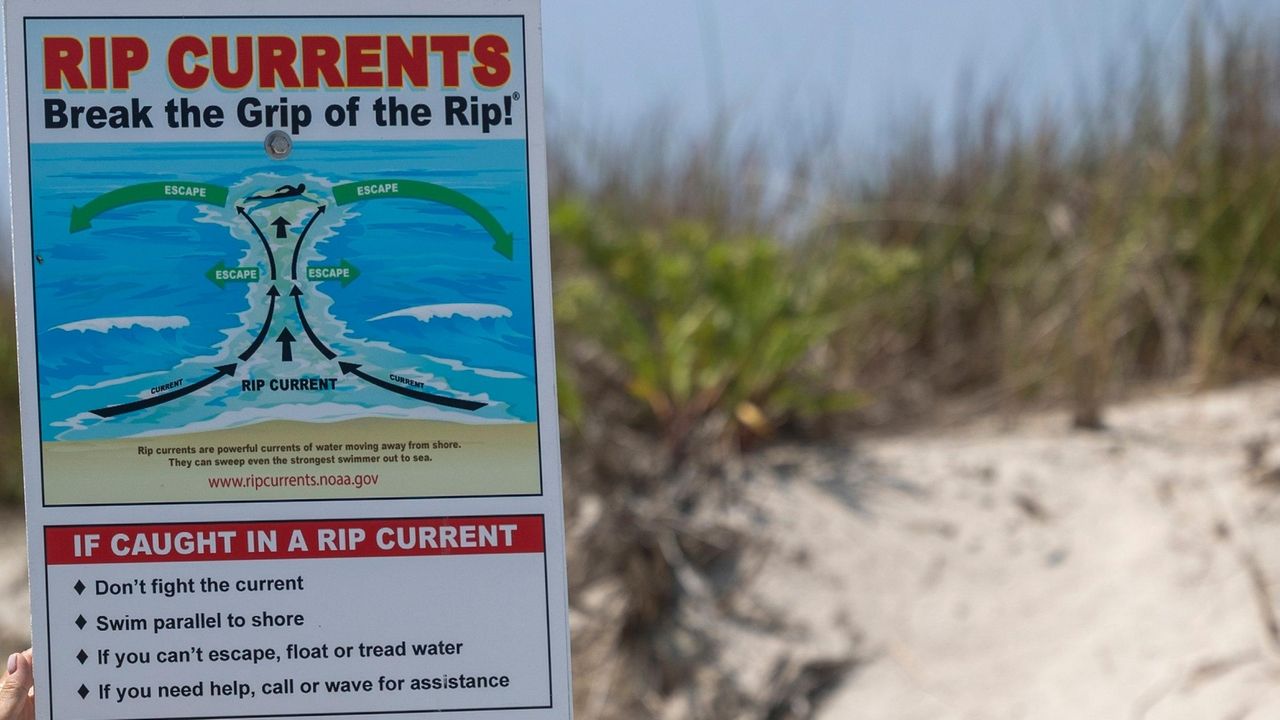 New signs at Nickerson Beach warn of rip current dangers - Newsday