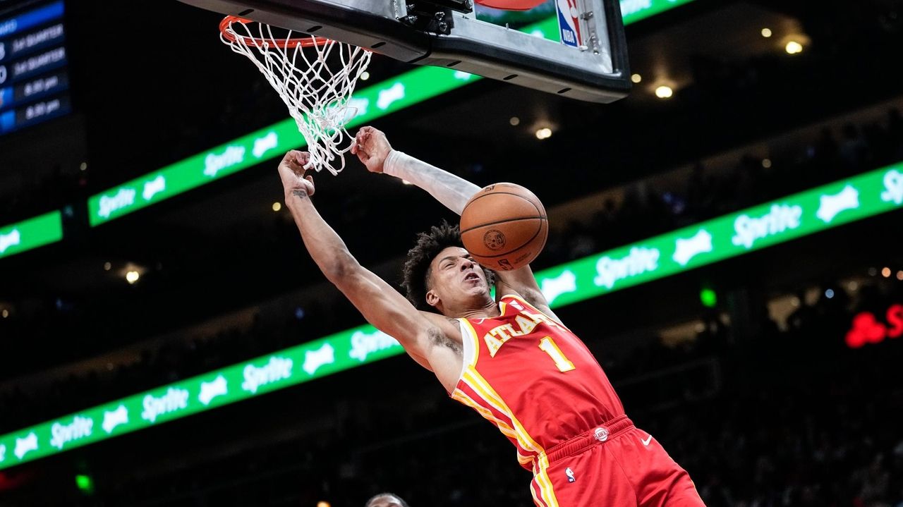 Jalen Johnson has career-high 28 points as Hawks hold on late, snap ...