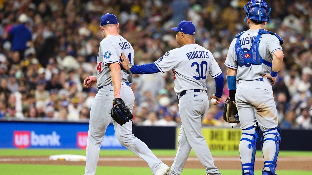 Dodgers' pitching injury woes culminate in a punt. Matt Sauer takes one ...