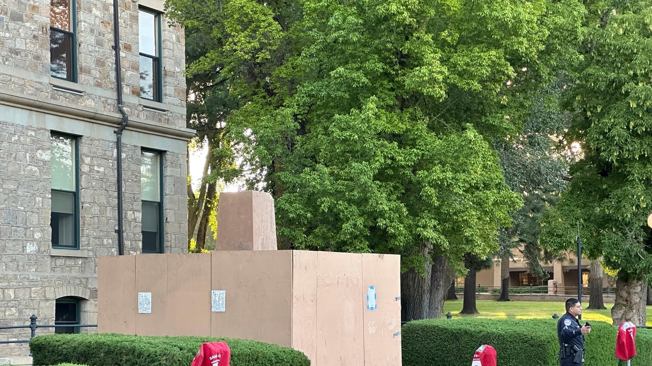 Vandalism damages monument to frontiersman 'Kit' Carson, who led ...