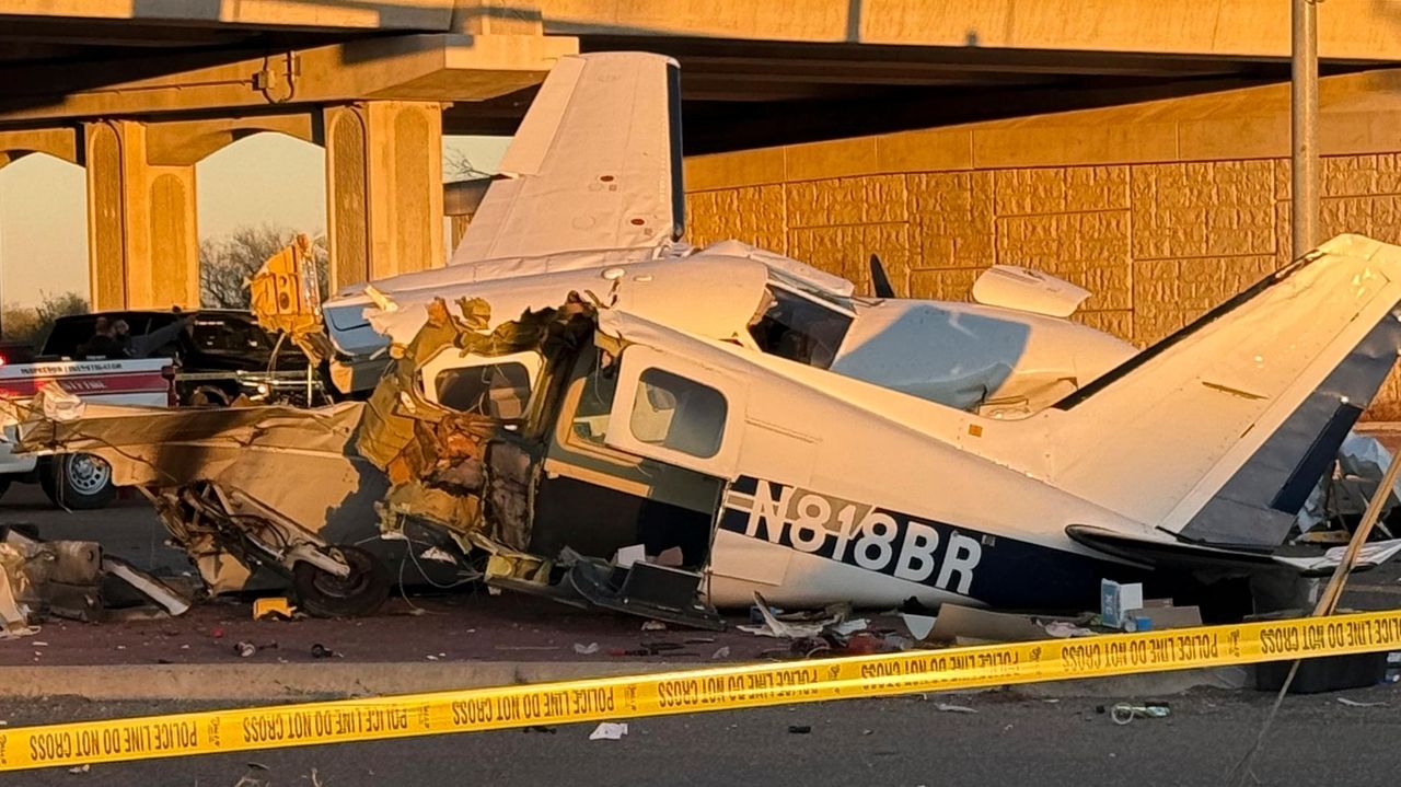 Propeller plane crashes onto a Texas highway, sending 4 people to ...