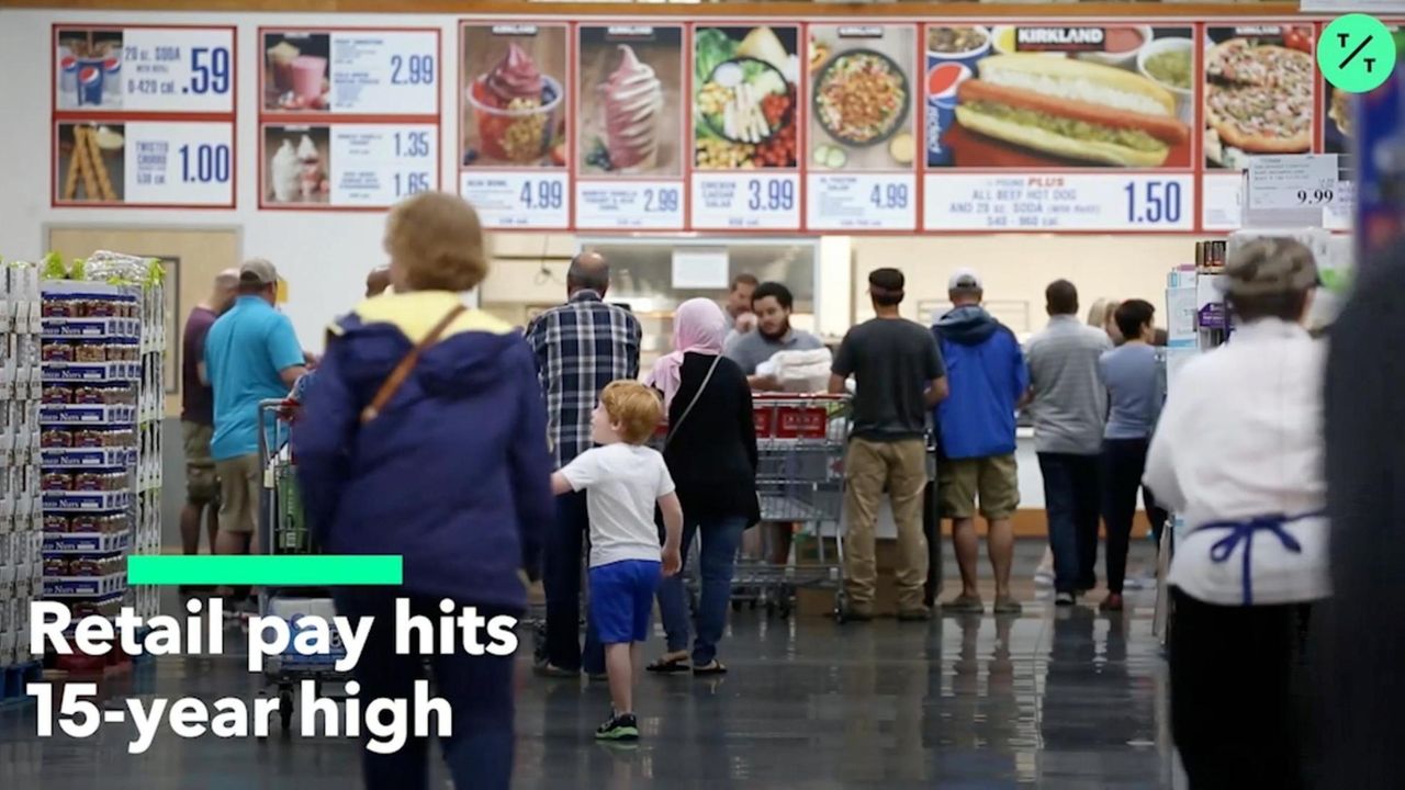 Retail pay hits 15-year high - Newsday