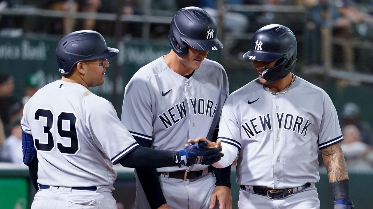 Yankees begin West Coast trip with rout of lowly A's - Newsday