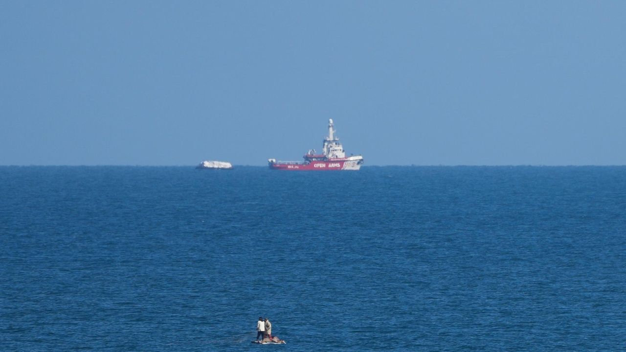 The first ship to use a new sea route delivers aid to Gaza, Israeli ...