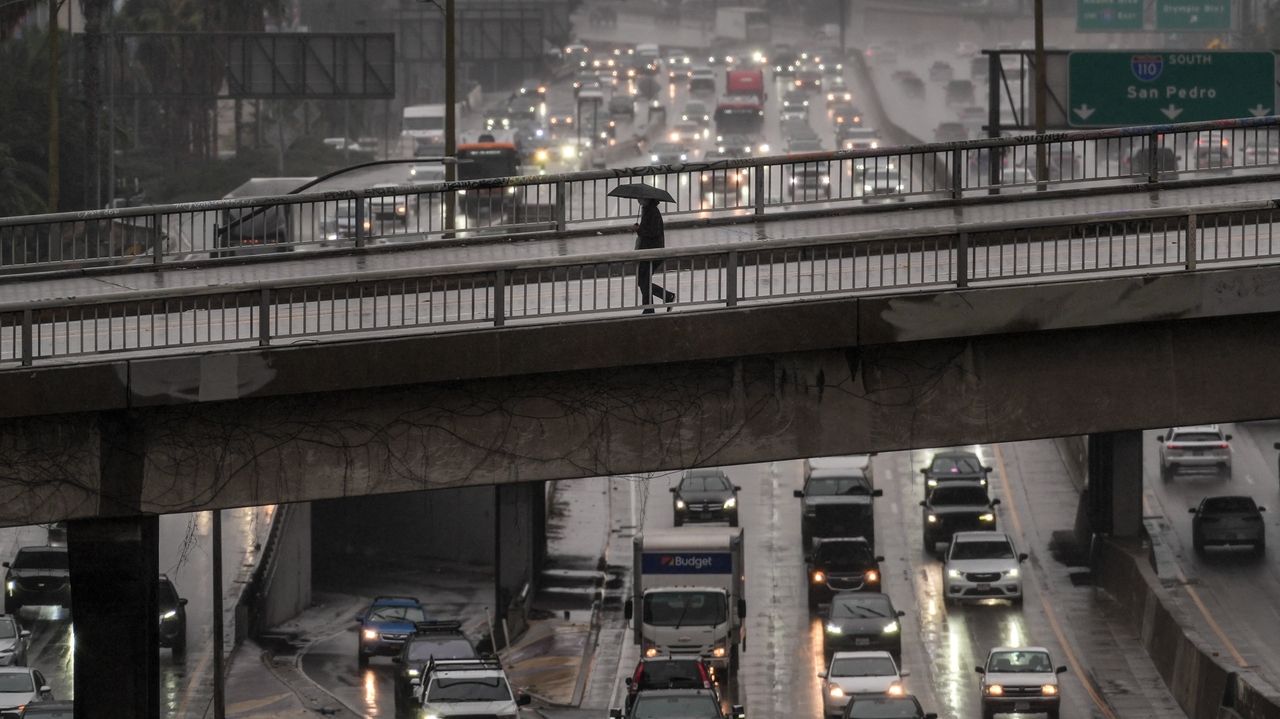 Atmospheric river douses Southern California, threatening rockslides in ...