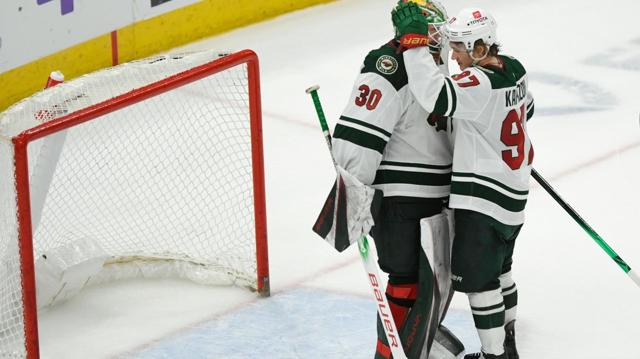 Kaprizov scores twice, rookie Wallstedt has 24 saves for 1st shutout as ...