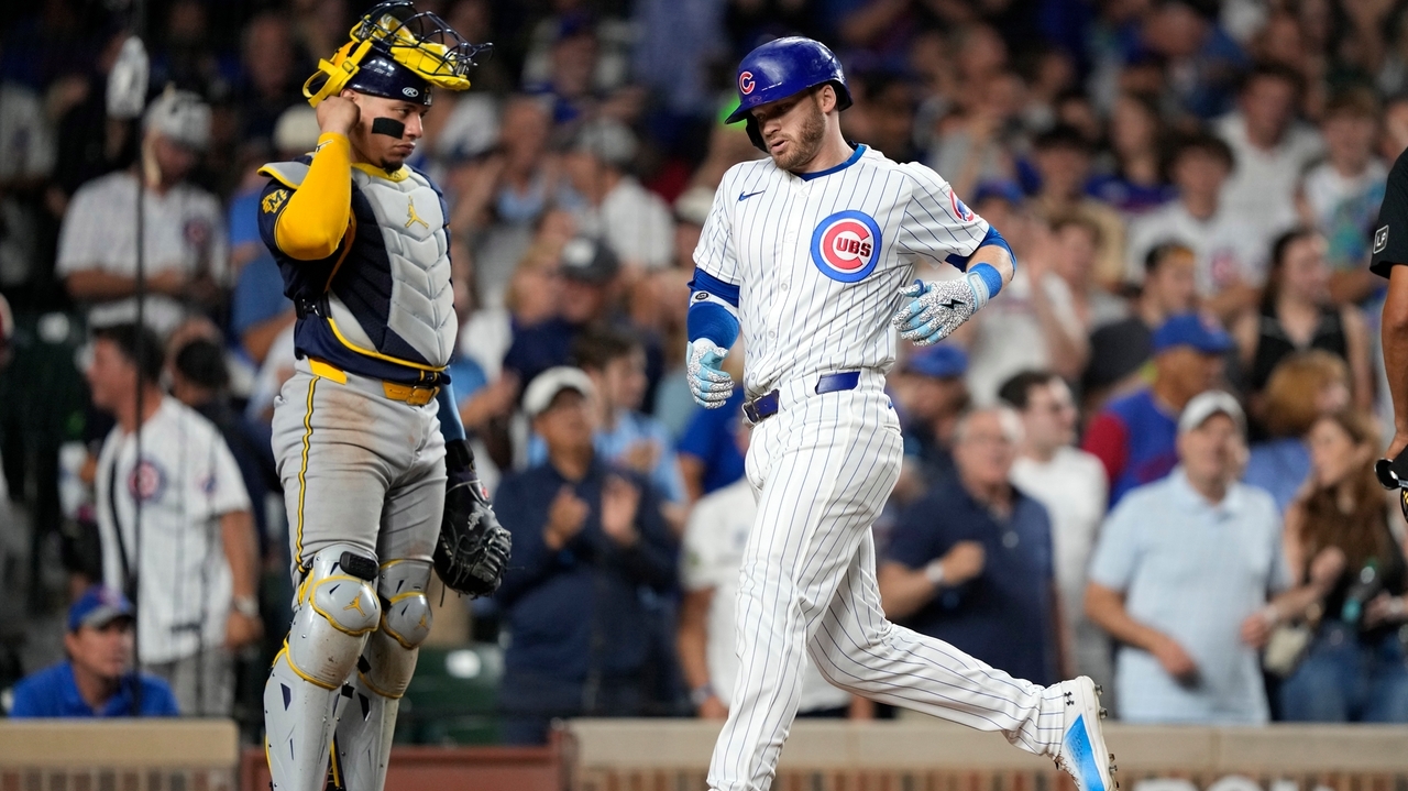 Ian Happ homers, 6 Cubs pitchers cobble together 3-1 win over Brewers ...