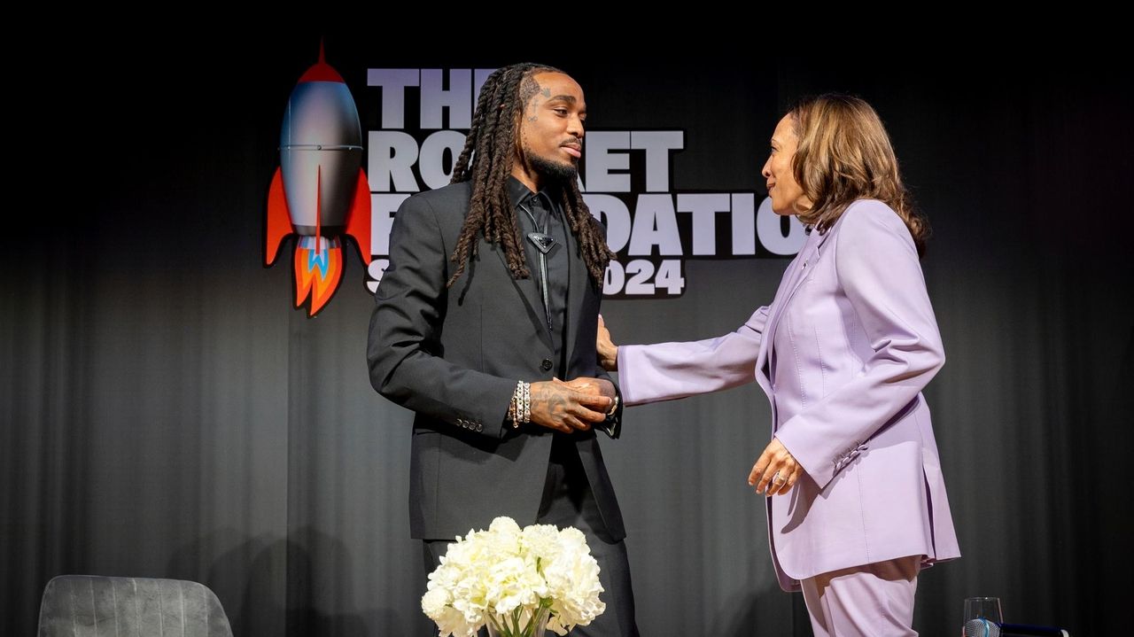 Quavo hosts summit against gun violence featuring VP Kamala Harris on ...