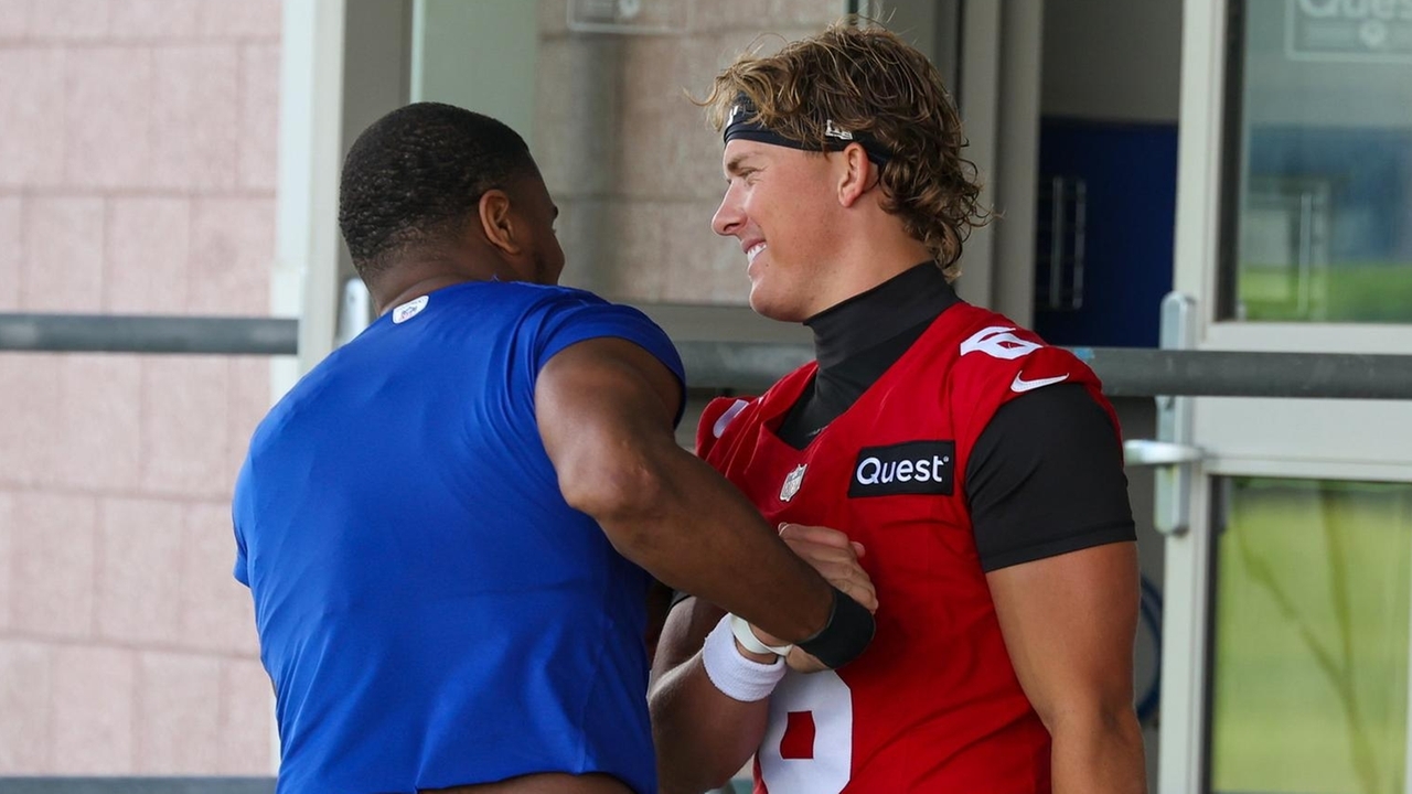 Giants' Jaxson Dart, Abdul Carter clear air over QB introducing Trump ...