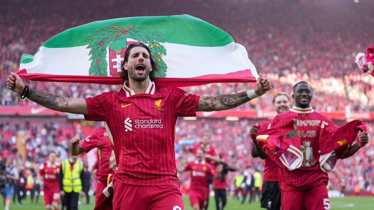 Party time at Anfield as Liverpool wins Premier League for record ...