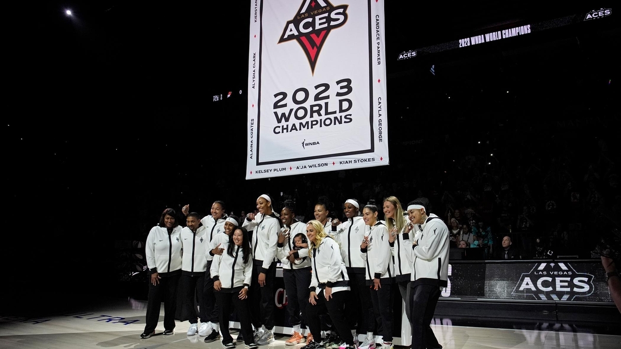 Aces honored with rings, 2nd championship banner as quest to three-peat ...