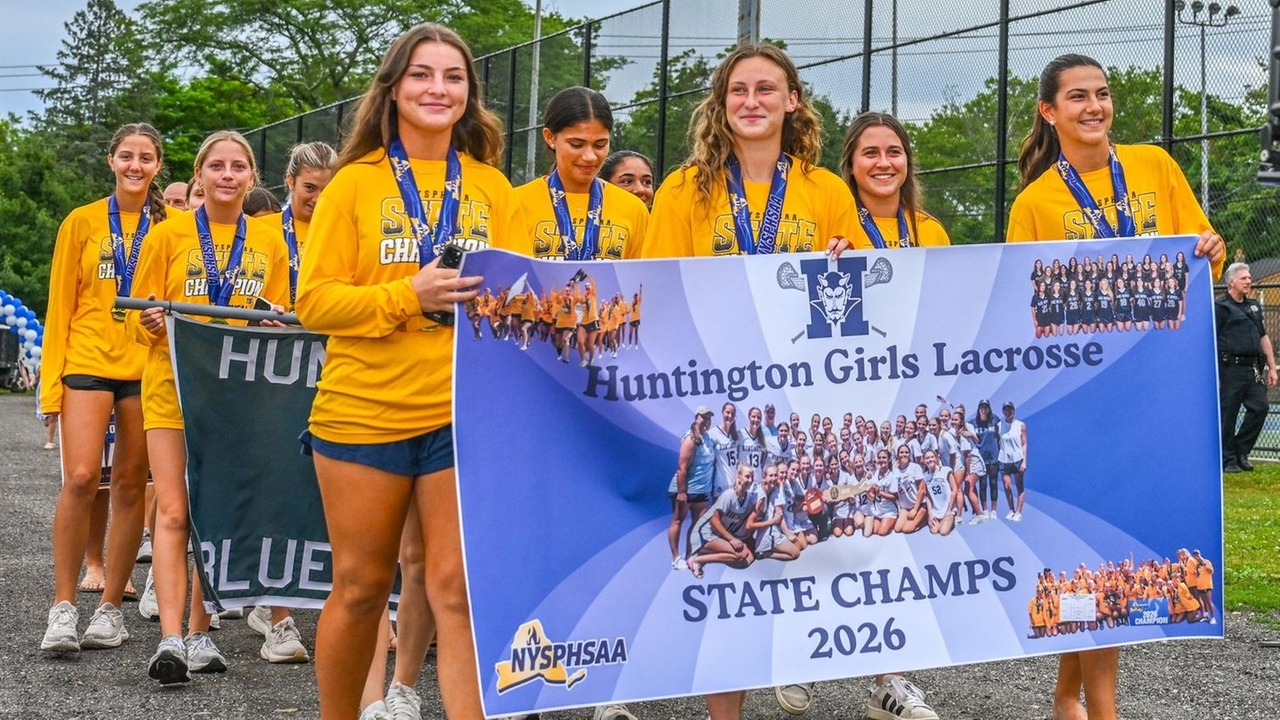 Huntington throws parade for state championship girls lacrosse team ...