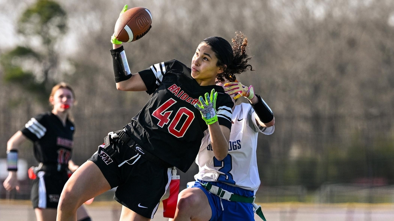 North Babylon vs. Patchogue-Medford flag football - Newsday