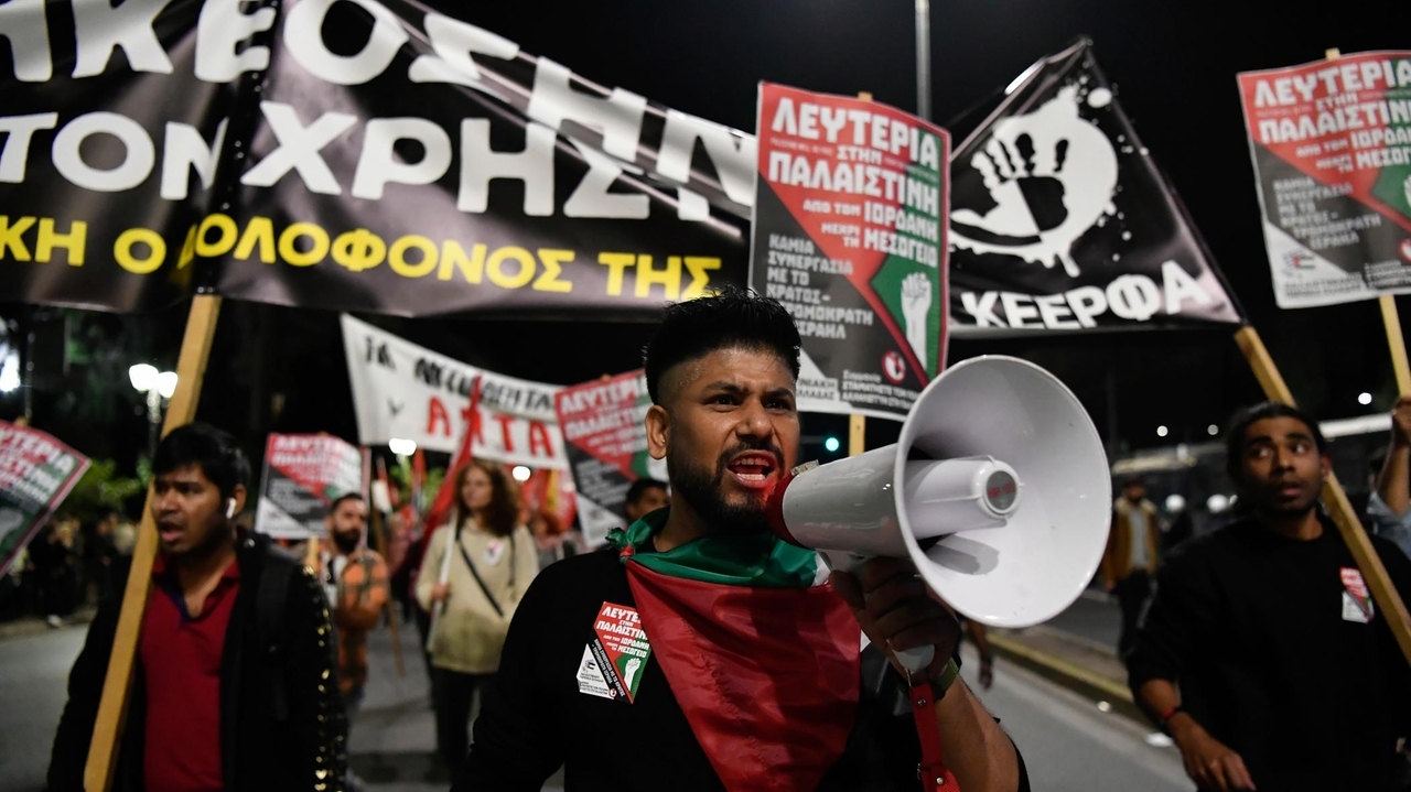 Thousands march through Athens to mark 50 years since a student ...