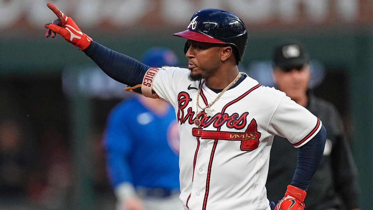 Acuña becomes first 40-70 player, Albies lifts Braves over Cubs 6-5 in ...