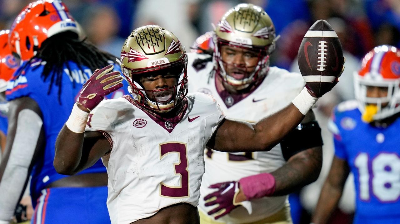 Benson scores 3 times, No. 5 Florida State beats rival Florida 24-15 ...