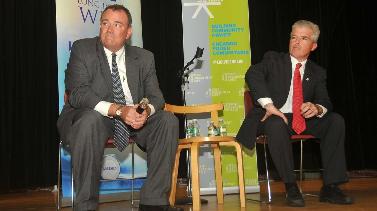 Bellone and O'Connor spar at diversity event - Newsday