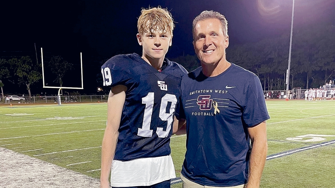 Jacque LaPrarie, assistant football coach at Smithtown High School West ...