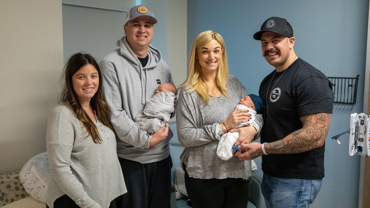 Cousins born on the same day at South Shore University Hospital in Bay ...