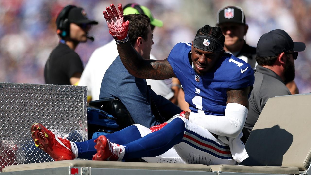 Nabers' IHOP ad brings levity to serious ACL recovery - Newsday