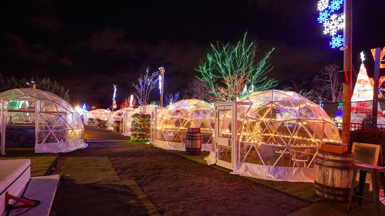 Sayville Falls Mini Golf course debuts winter igloo dining and holiday ...
