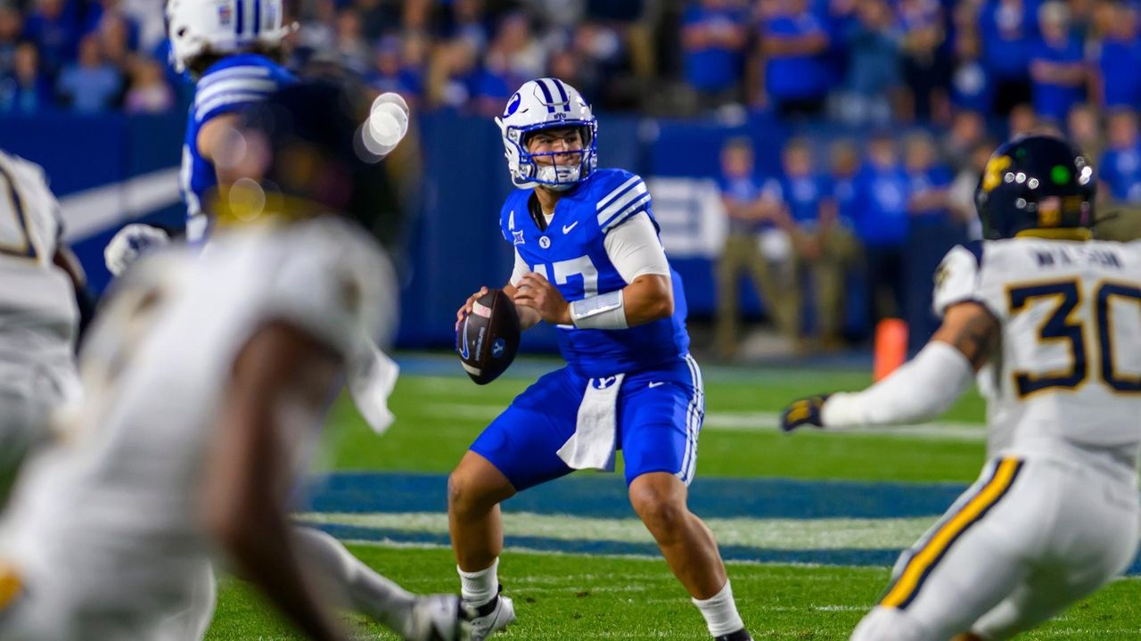 Bear Bachmeier throws for career-high 351 yards to lead No. 23 BYU past ...