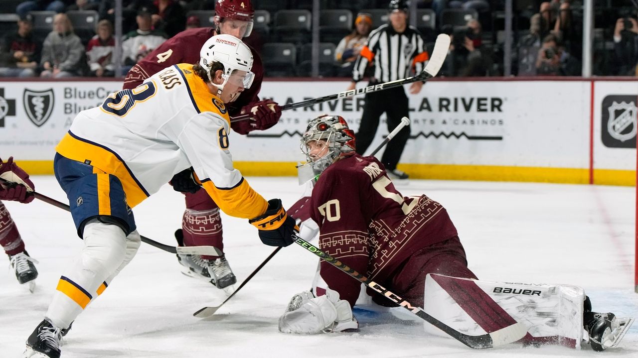 Rookie Prosvetov stops 39 shots, Coyotes beat Predators 4-1 - Newsday