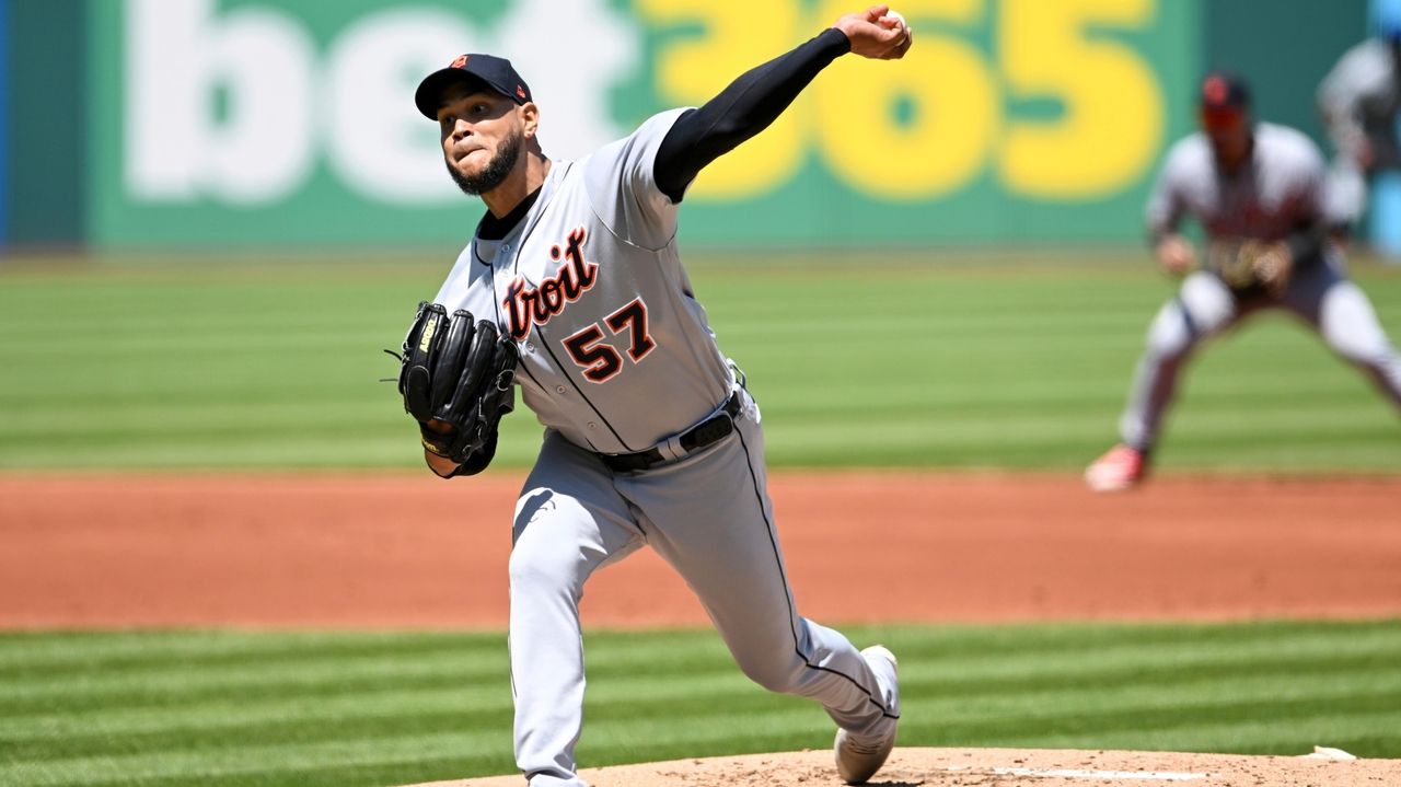 Rodriguez strikes out 8 in 4th straight win, Tigers shut out Guardians ...