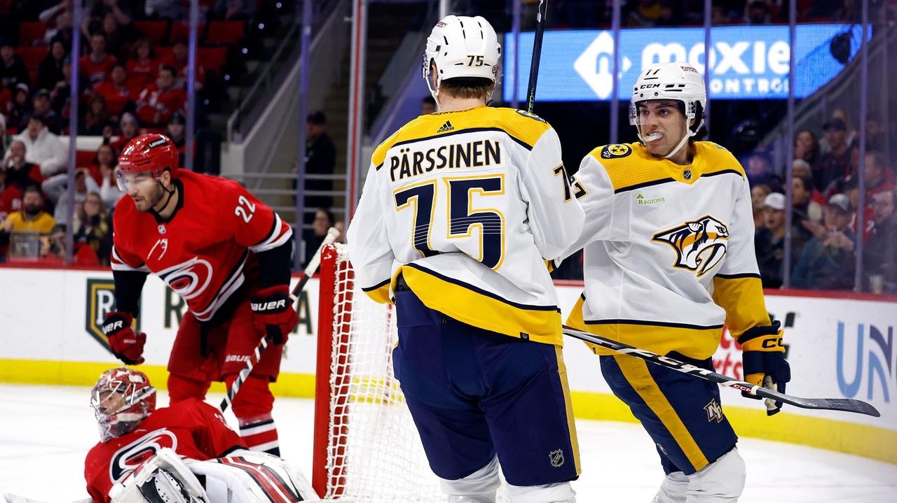 Filip Forsberg scores 3rd OT goal of season, Predators beat Hurricanes 6-5 - Newsday