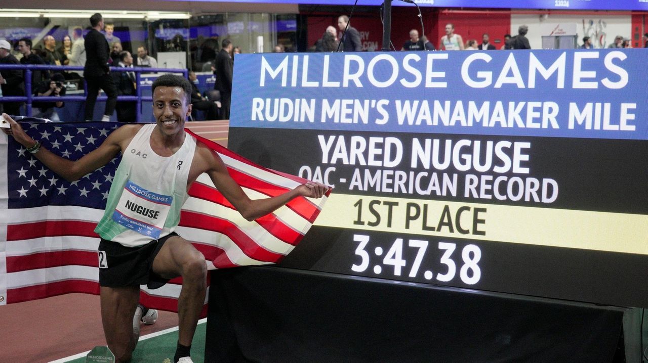 Yared Nuguse wins Wanamaker Mile at Millrose Games - Newsday