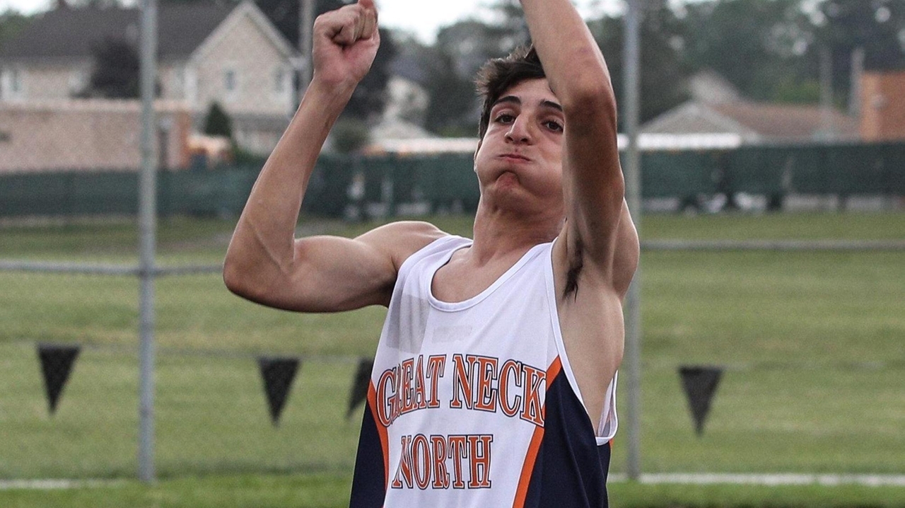 Great Neck North's Adam Namdar goes for the fences -- in high jump ...