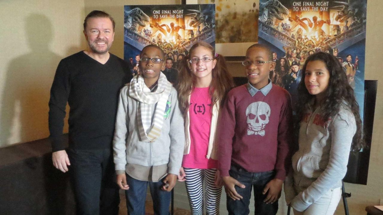 Comedian and actor Ricky Gervais meets with Kidsday - Newsday