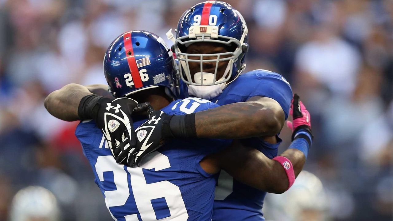 Antrel Rolle back at practice; Bradshaw sitting out - Newsday