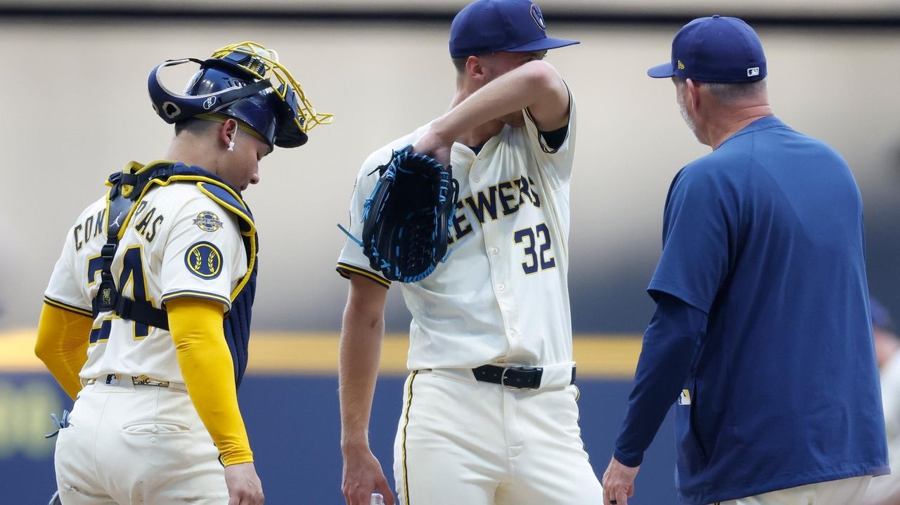 Brewers rookie Jacob Misiorowski placed on IL with tibia contusion ...