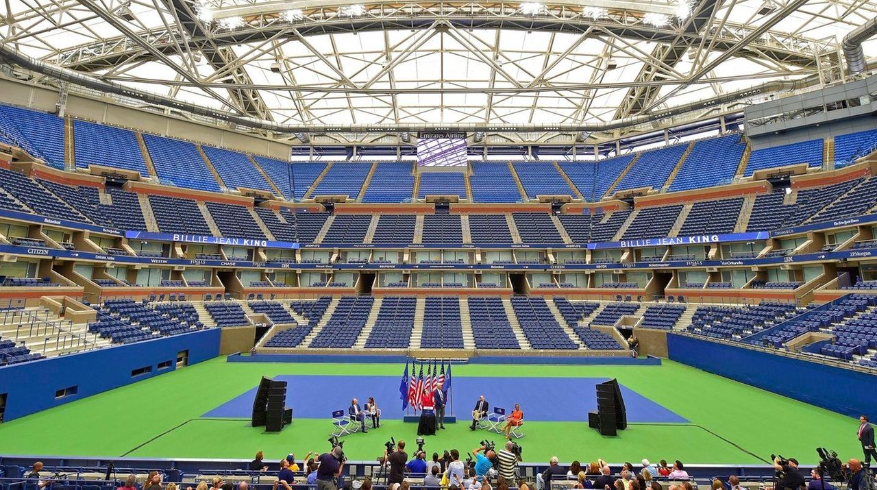 Arthur Ashe Stadium roof, Grandstand unveiled for U.S. Open - Newsday