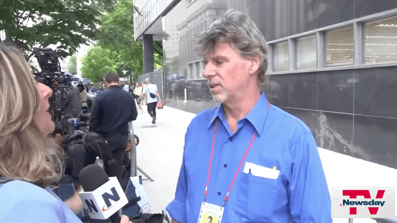 Trump guilty: Newsday reporters outside the courthouse - Newsday