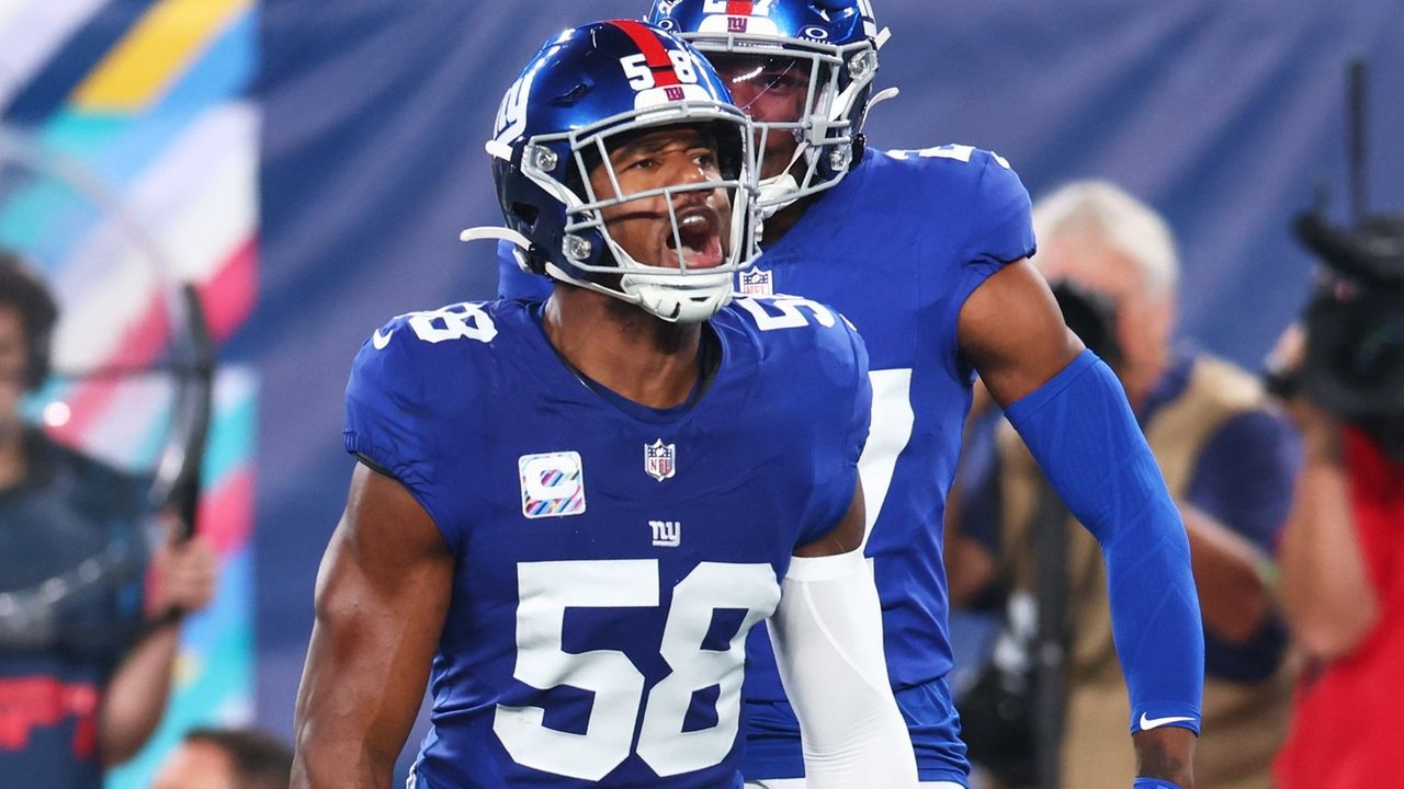 Giants LB Bobby Okereke has been a defensive force this season - Newsday