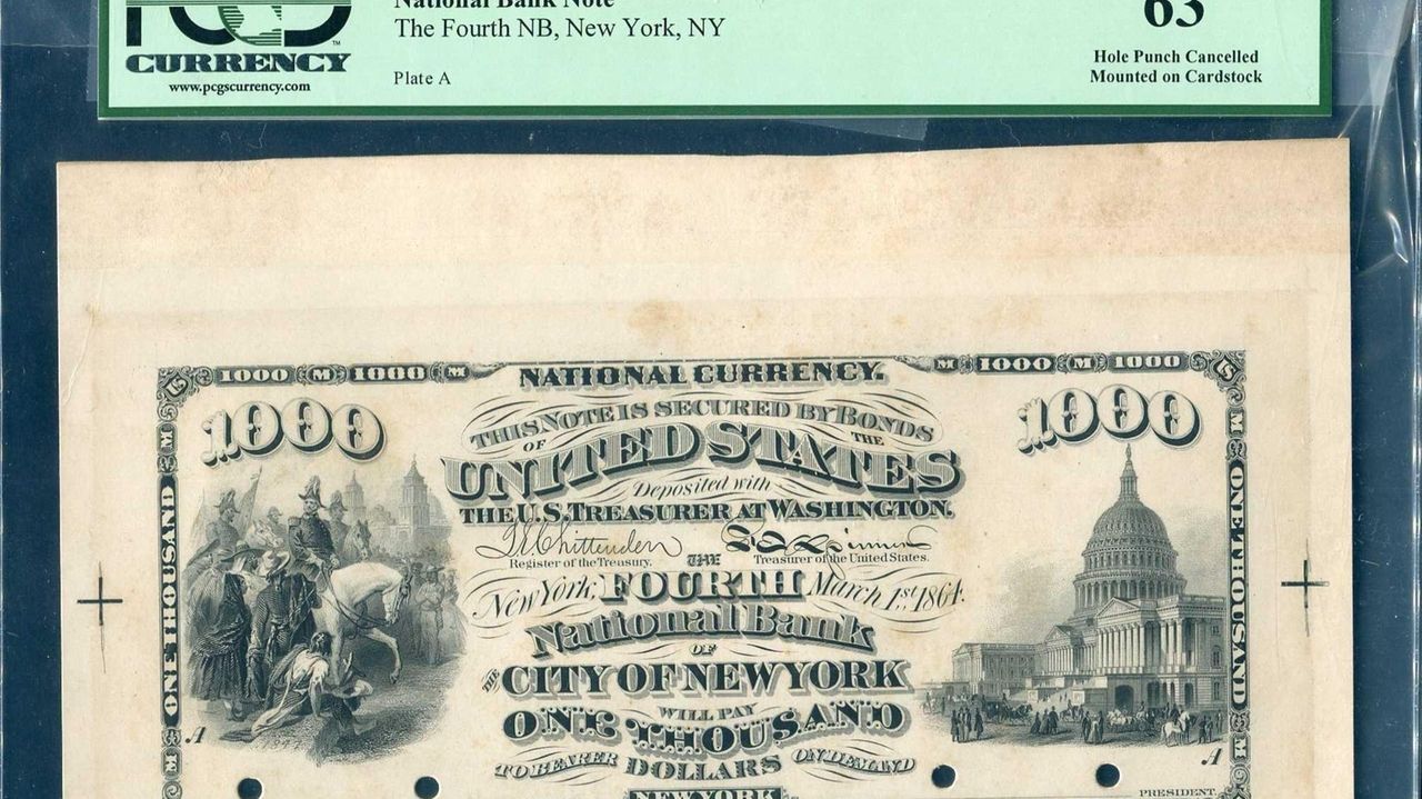 Proof of rare bank note sells for nearly $100,000 at Lynbrook auction ...