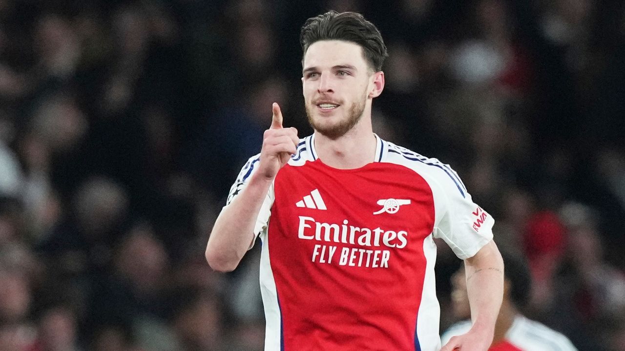 How Declan Rice defied Arsenal's set-piece coach to score sensational ...