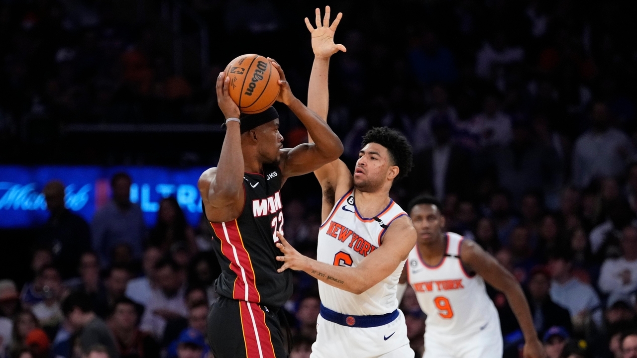 Knicks' Quentin Grimes effectively contains Jimmy Butler in Game 5 win ...