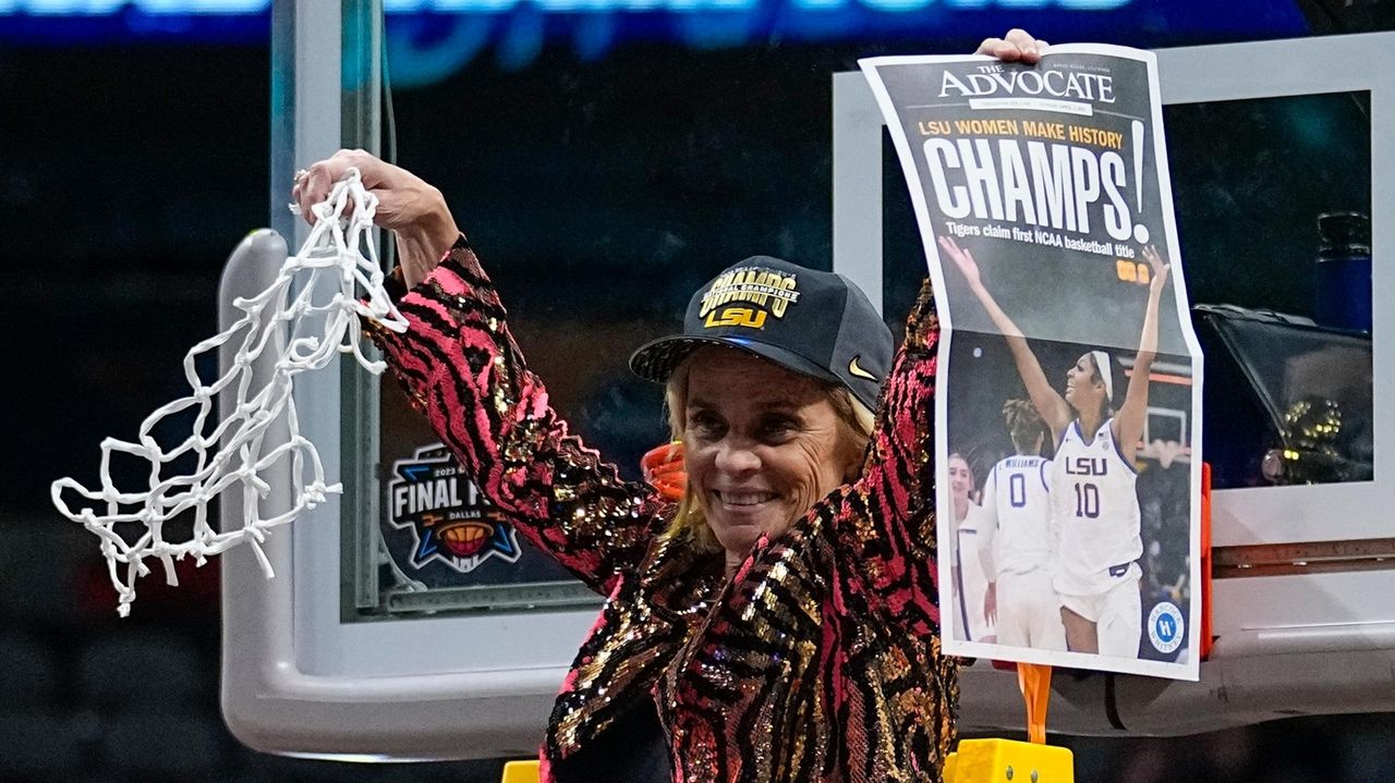 LSU's Mulkey talks "timing" as national champs return home - Newsday