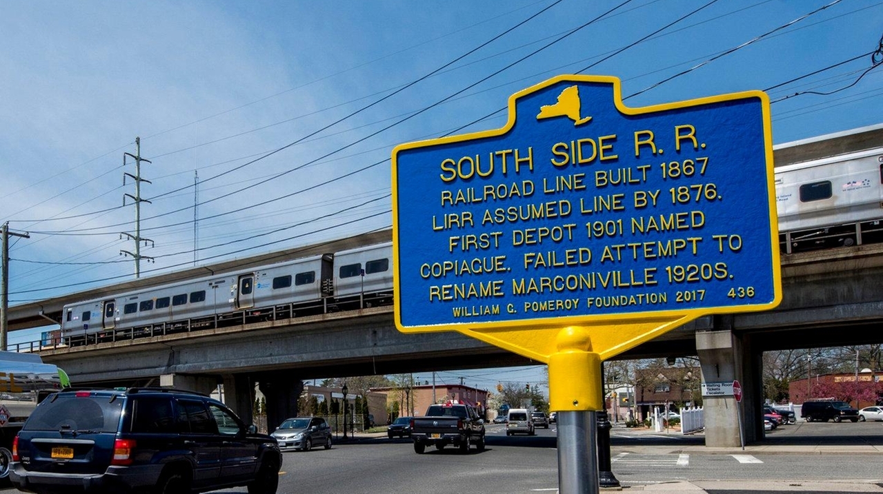Babylon Town highlights rail stations with historical markers - Newsday