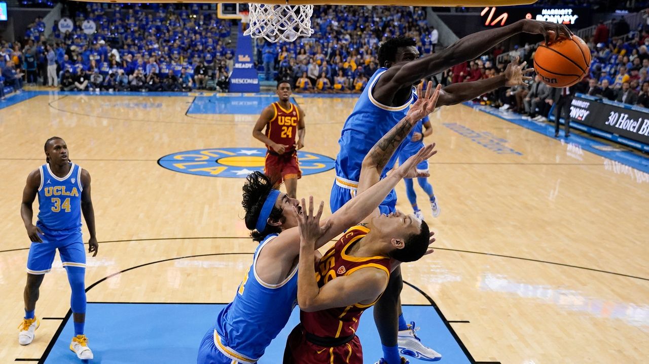 No. 10 UCLA blows 18-point lead, hangs on to beat USC 60-58 - Newsday